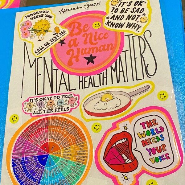 Unclench Your Jaw Sticker Mental Health Matters Mental Health Awareness ...