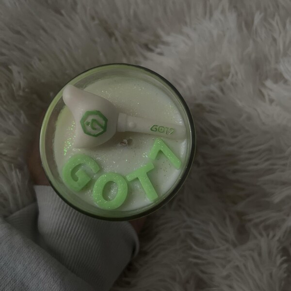 Jimin Birthday Custom Handmade Scented Soy Wax Baby Duck on White Wax W ...