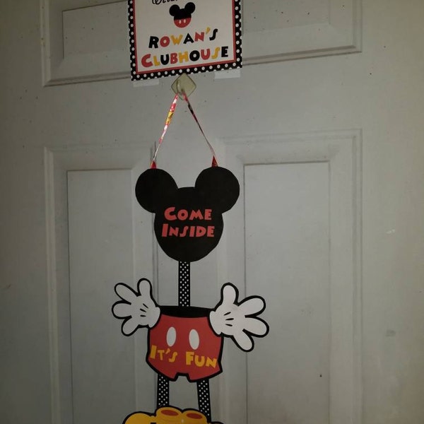 INSTANT DOWNLOAD Printable Classic Mouse Hanging Welcome Door Sign ...