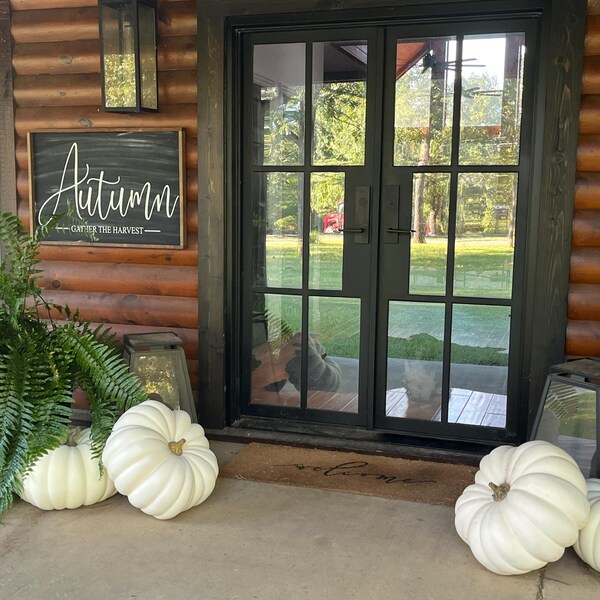 Welcome Skeleton Halloween Porch Leaner Sign, Halloween Front Door ...