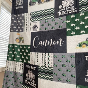 Just A Boy Who Loves Tractors Blanket, Custom Baby Blanket, Truck ...
