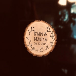 Wedding Rubber Stamp With Names and Date | Etsy