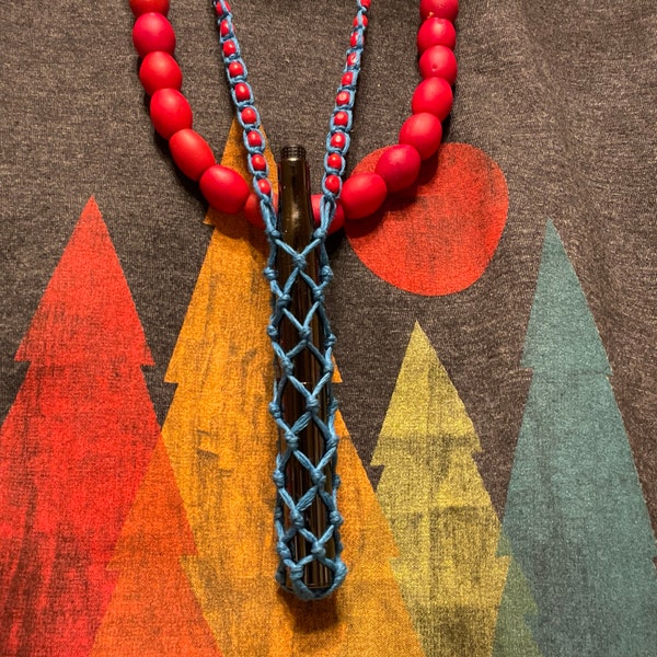 Macrame Lighter Necklace/ Bong Leash Hemp Holster Case Cover Choose ...
