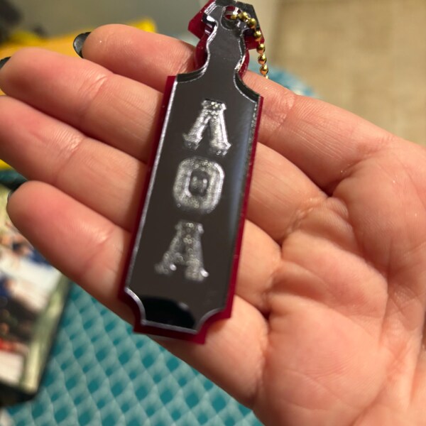 Personalized Clear Acrylic Greek Paddle Keychain - 3 Inch | Greek Gift ...