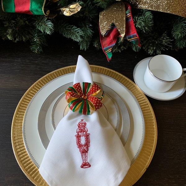 Nutcracker Cloth Dinner Napkins, Nutcracker Napkins, Nutcracker Decor ...