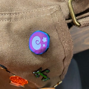 Rainbow Plated Fossil Enamel Pin - Etsy