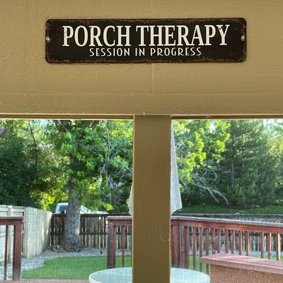 Porch Therapy Session in Progress Sign Rustic Metal Street Sign or Door ...