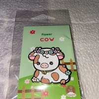 Fruit Cow Stickers, Kawaii Cow Sticker, Cute Strawberry Cow Sticker ...