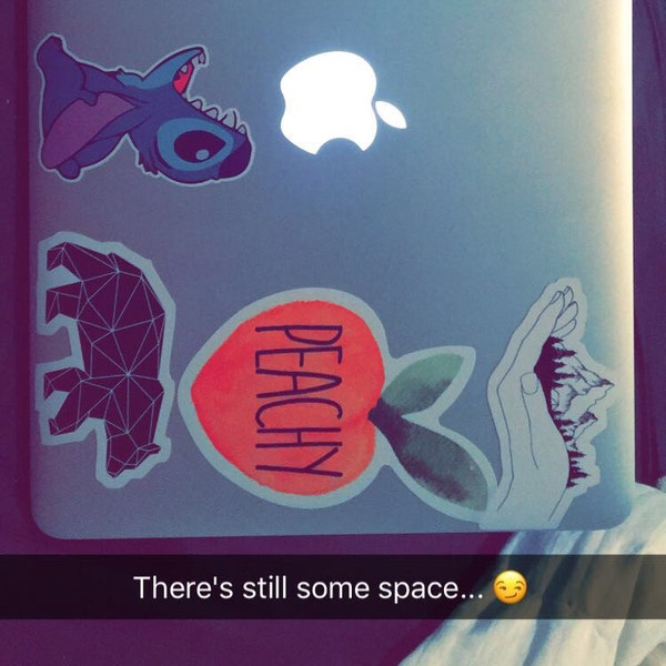 Peachy Decal - Peach Vinyl Sticker - Watercolor Peach Decal - Car ...