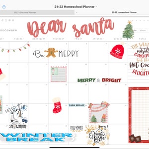 Christmas Goodnotes Stickers/ Winter Digital Stickers/ Christmas ...