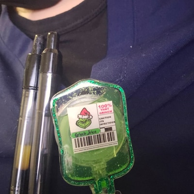 Pitocin IV Bag Badge Holder IV Bag Badge Reel, Phlebotomy Badge Reel ...