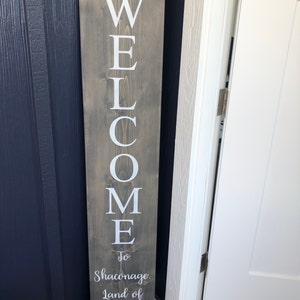 Farmhouse Welcome Sign 2/3/4/5 Feet Lengths Wooden Rustic Decor, Front ...