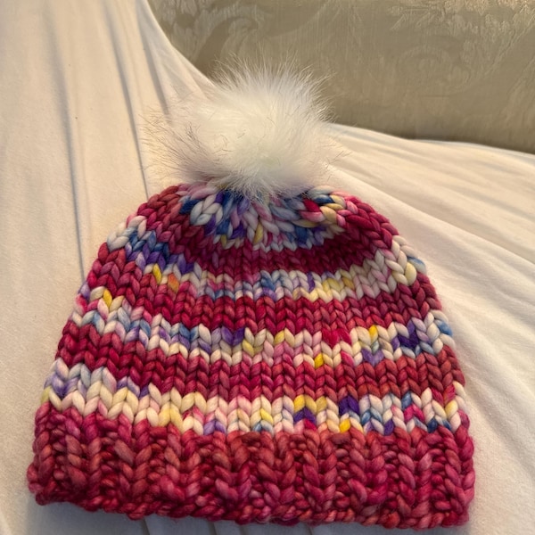 Custom Size Orchid Faux Fur Pom Poms for Crochet Crafts Hats and ...