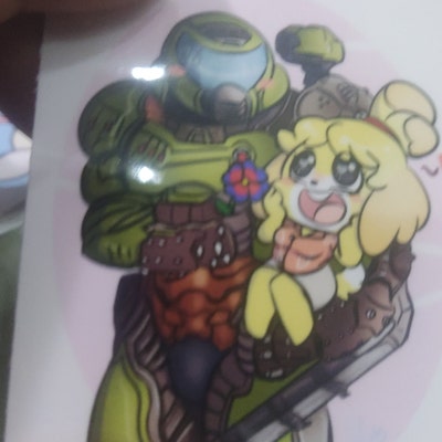 Doom X Isabelle Crossover Vinyl Sticker Laptop Decal - Etsy