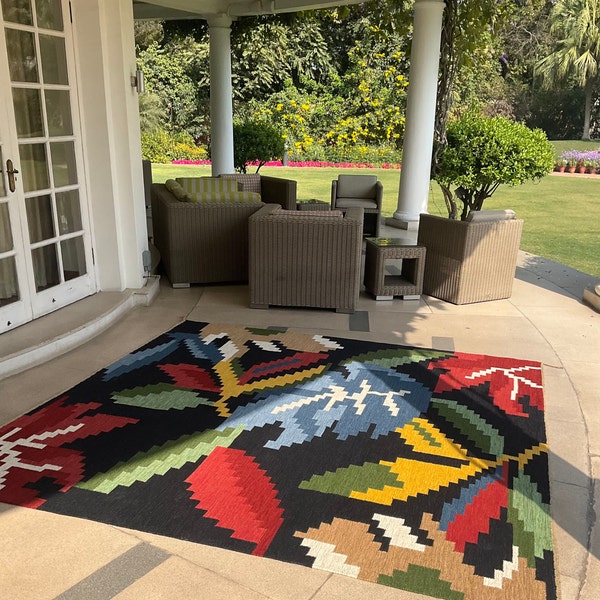 FRANKLIN White Wool and Gold Viscose Abstract Designer Hand Tufted Rug ...