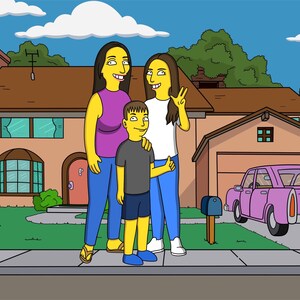 Simpsons Portrait Simpsons Family Portrait Custom Cartoon - Etsy