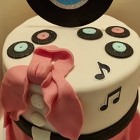 Vinyl Record Theme Cake Topper Personalised - Etsy