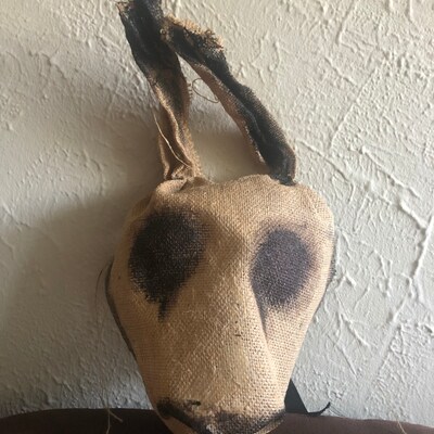 Bad Rabbits Scary Creepy Burlap Bunny Masks Handmade Props - Etsy