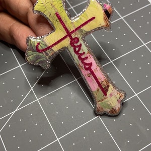 Inspirational Word Cross SVG Cut File, Svg for 3 Inch Cross Key Chain ...