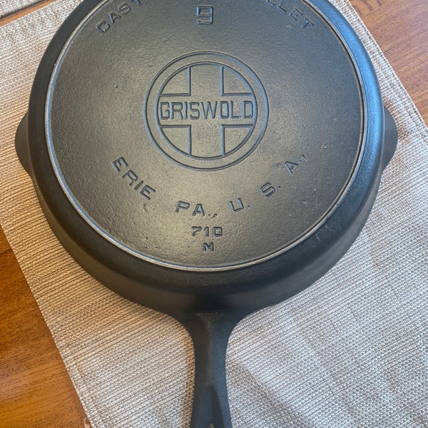 Early Wapak #8 Cast Iron Skillet With Strong Heat Ring Makers Mark ERIE ...