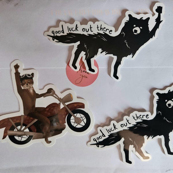 Good Luck Out There Fantastic Mr Fox Wolf Fist of Solidarity Sticker - Etsy