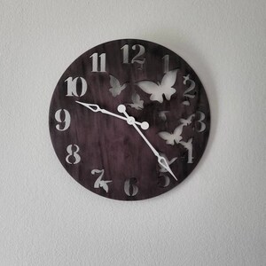 Wooden Modern Clock Boho Wall Clockrustic Wall Clock Loft - Etsy