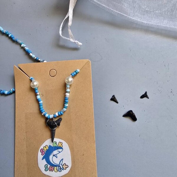 Beaded Anklet, Beachy Anklet, Beaded Body, Gift for Her, Shark Tooth ...