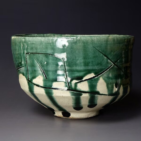 III Ito Tozan 1900-1970 Kuro Raku Tsutsu Chawan for Japanese Tea ...