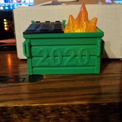 2020 Dumpster Fire Lit Ornament, 3D Printed With LED Light - Etsy