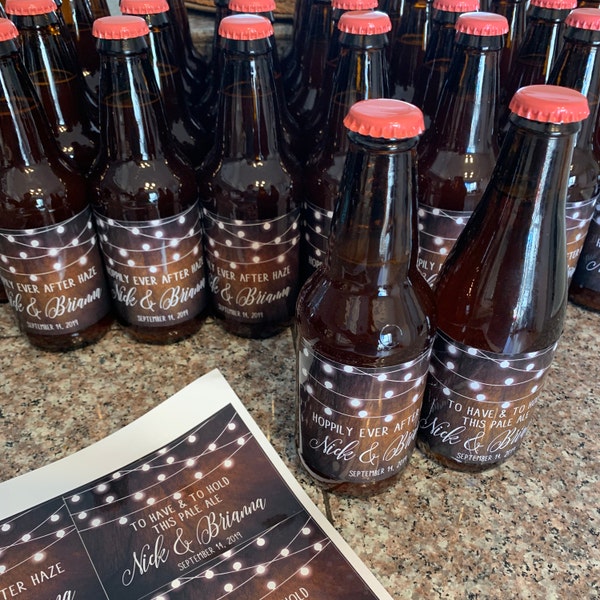 Rustic Wedding Beer Labels - Beer Labels - Custom Beer Bottle Labels ...