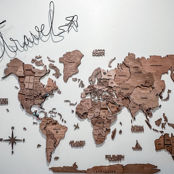 Travel Wire Word Sign | Travel Wall Art | Handmade Travel Metal Word ...