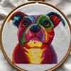 Rainbow Staffy Cross Stitch Pattern Colorful Abstract Staffordshire ...