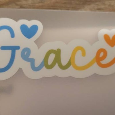 Script Font Style Custom Name Sticker, Personalized Decal, Vinyl ...