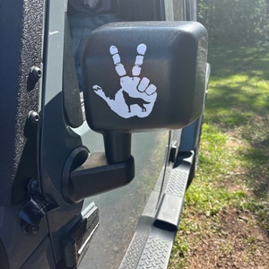 Set of 2 Sea Turtle Hand Wave Decals for Jeep Side Mirrors Hand Wave ...