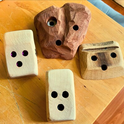 Wood Climbing Holds, Medium Pinch or Crimp for Home Bouldering Wall ...