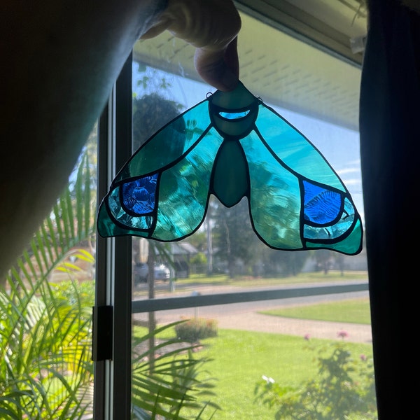 Mythical Moth Stained Glass Pattern - Witch/cottagecore - Two Patterns ...