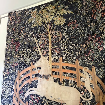 Medieval Tapestry the Unicorn in Captivity Unicorn Tapestry Mythology ...