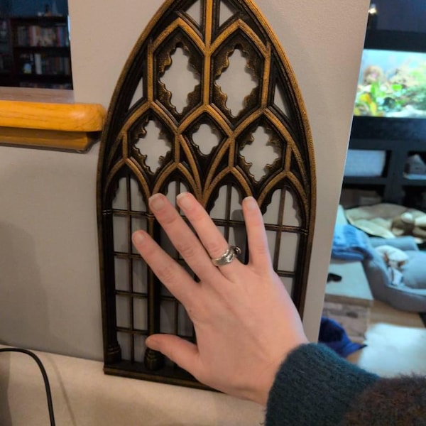 Gothic Cathedral Window "santa Lucia" 3D Printed, Medieval Church Decor ...