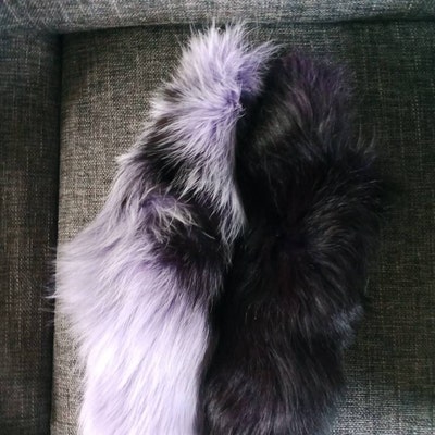 Colored Fox Tails With Silver Ring, Fox Tail Keychain, - Etsy