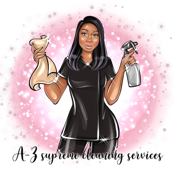 Cleaning Business Logo,house Chores Logo,cartoon Logo Design,office ...