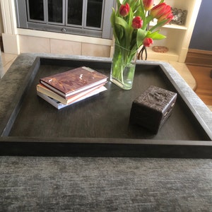 Solid Wood Ottoman Tray, Oversized, Extra Large Tray With Handles, XXL ...