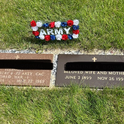 Patriotic Navy Military, Red White & Blue, Grave Cemetery Flowers ...