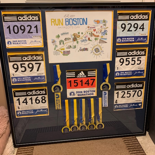 Boston Marathon Map Art Print: Runner's Tribute - Etsy