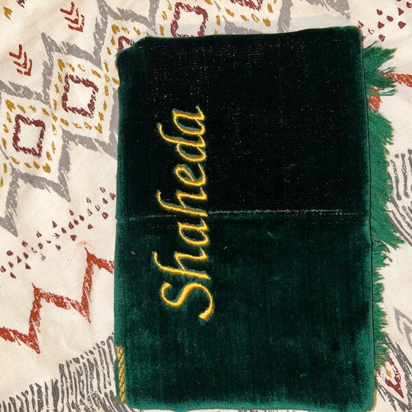 Personalised Mussallah Prayer Mat Sajada Embroidered With Any Name - Etsy