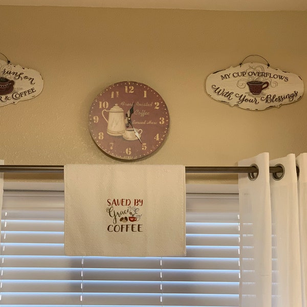 Kitchen Coffee Decor-wood Coffee Sign-coffee Wall Decor-custom Coffee ...