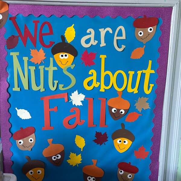 Teachers School Classroom Door Decoration/we Are Nuts About Fall ...