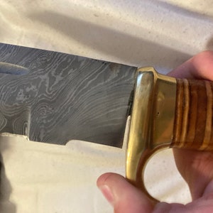 Knife New Amazing Mosaic Damascus Skinning Hunting Knife Handmade ...