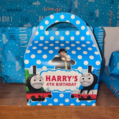 Thomas Tank Engine Childrens Party Box Gift Bag Favour - Etsy