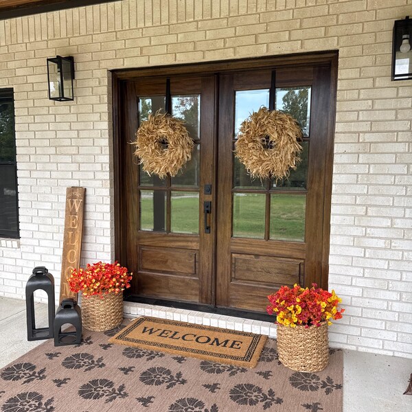 Corn Shuck Wreath - Fall Corn Shuck Wreath - Farmhouse Wreath - Fall ...