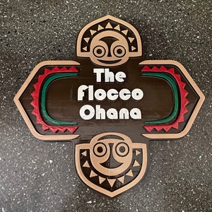 Personalized Polynesian Themed Family Last Name Sign / Plaque - Etsy